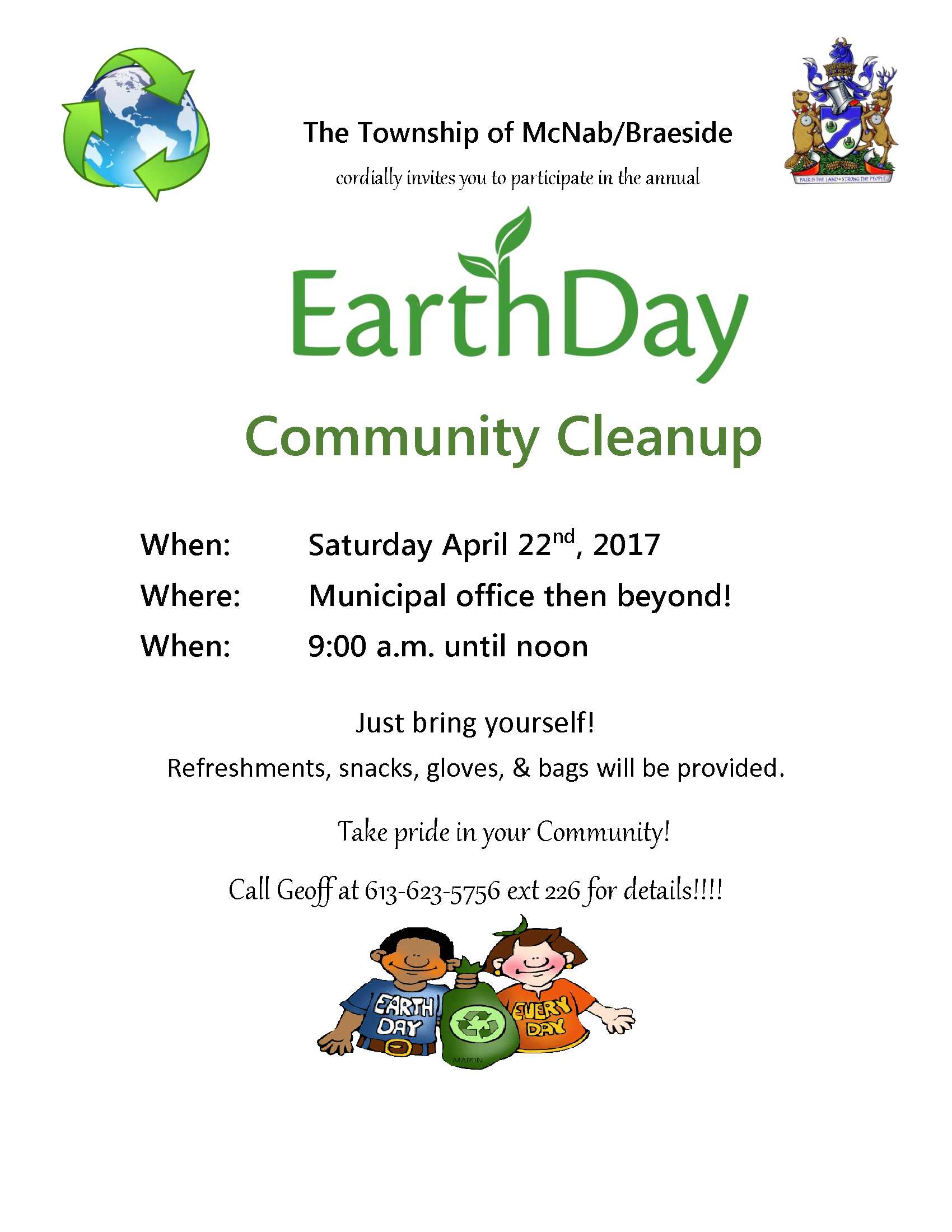 Earth Day Community Clean Up - Township of McNab/Braeside