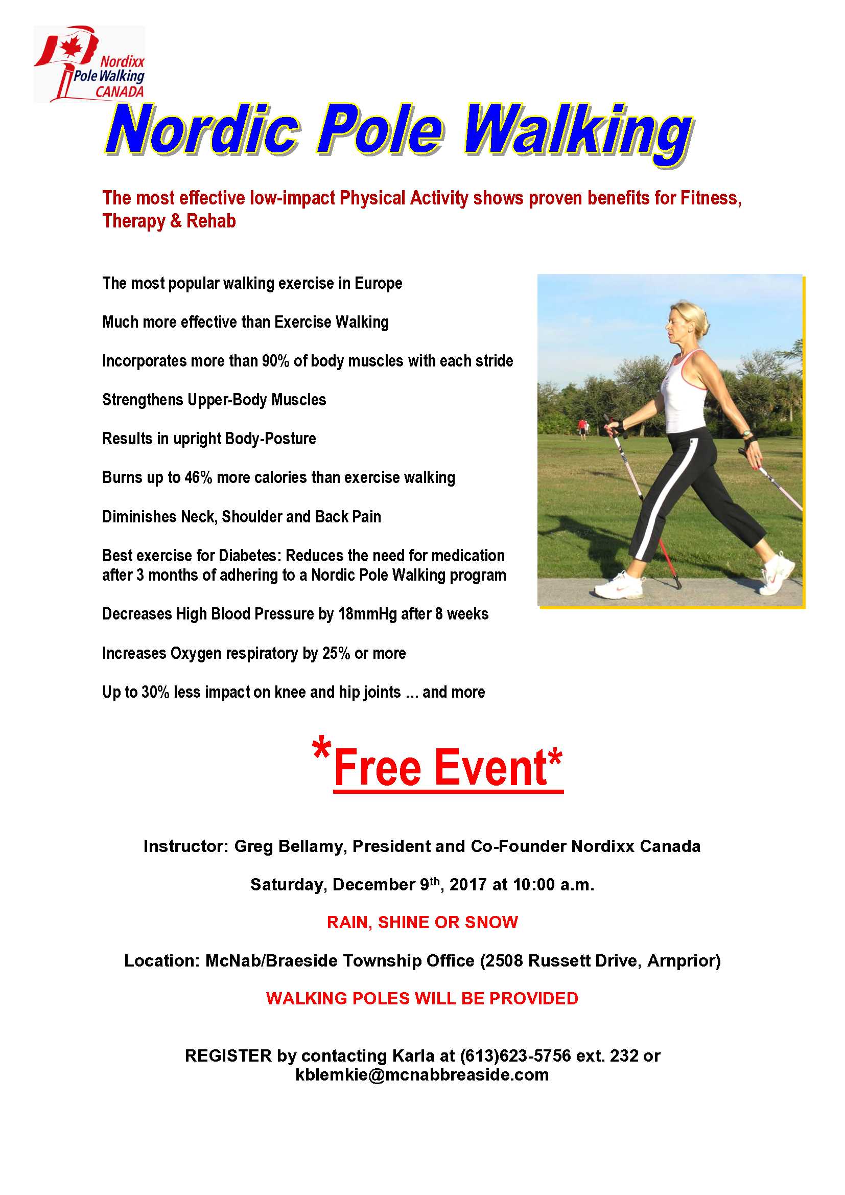Nordic Pole Walking - The Township of McNab/Braeside